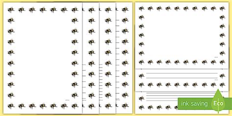 Bee Full Page Borders Twinkl