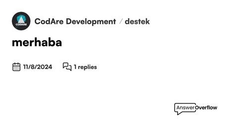 Merhaba Codare Development