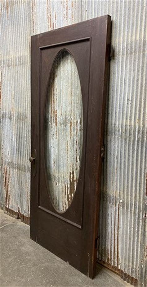 Vintage American Door Single Oval Pane 34x82 5 Interior Exterior