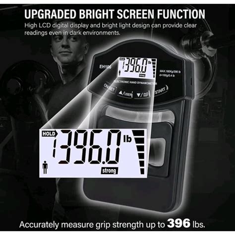Happypal Grip Strength Tester 180kg Digital Hand Dynamometer Grip