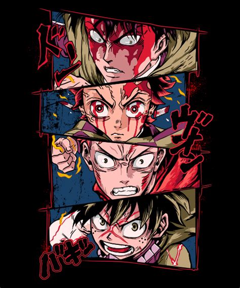 Camiseta Unisex Animes Furia Y Batallas Mandragora Store