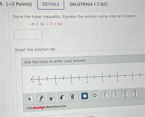 Solved Solve The Linear Inequality Express The Solution Chegg