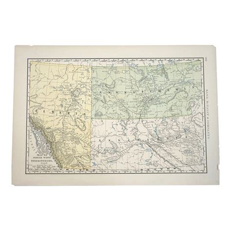 Original Antique Map Of North West Territories Antonio Raimo Gallery