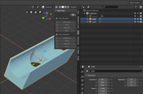 Python Problem With Boolean Difference Modifier Or How To Model A