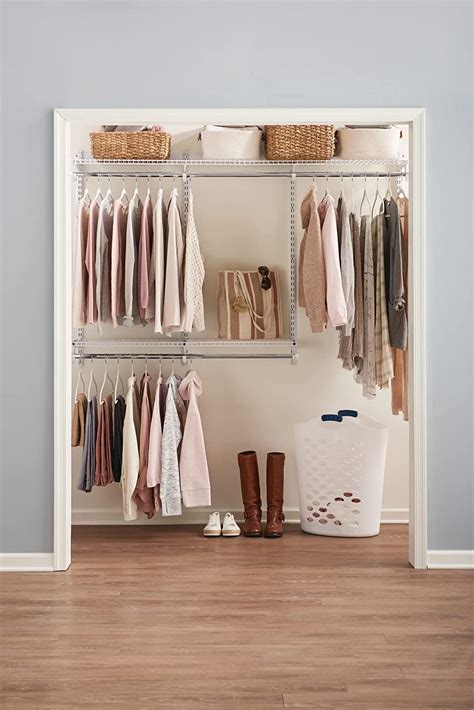 Rubbermaid Configurations Classic Closet Kit White 3 6 Ft Wire Shelving Kit With