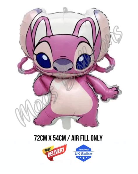 Disney Lilo And Stitch Angel Foil Balloon Birthday Party Air Fill Only