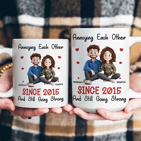 New Version Couple Cartoon Style Annoying Each Other Since
