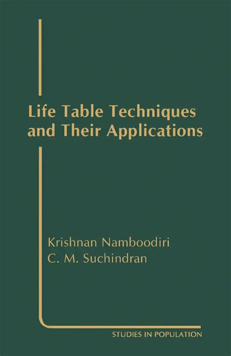 Life Table Techniques And Their Applications Ebook Best Deals And Sales