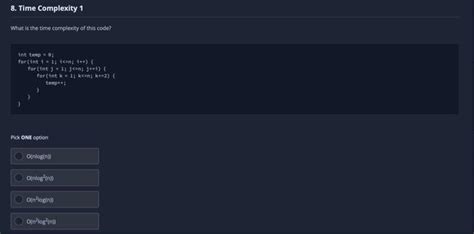 Solved What Is The Time Complexiry Of This Code