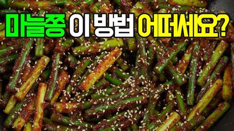 마늘쫑무침 이 방법 어떠세요 이제 이렇게 요리해 보세요 ️ 후회 없을 맛 밑반찬 간편 요리 요리 방법 레시피 마늘쫑무침 Youtube