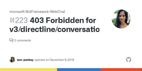 403 Forbidden For V3directlineconversations · Issue 223 · Microsoft