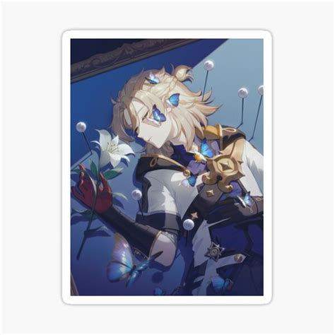 Albedo Genshin Impact Sticker For Sale By Hongdusik Redbubble