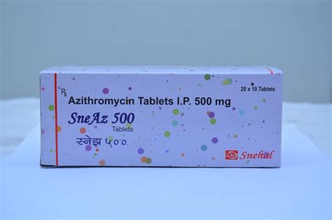 Azithromycin Tablet I P 500 Packaging Size 1x10 At Rs 59 8 Strip Of 10 Tablets In Mumbai