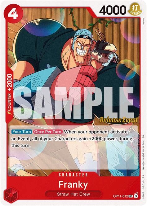 Franky A Fist Of Divine Speed Release Event Cards One Piece Card
