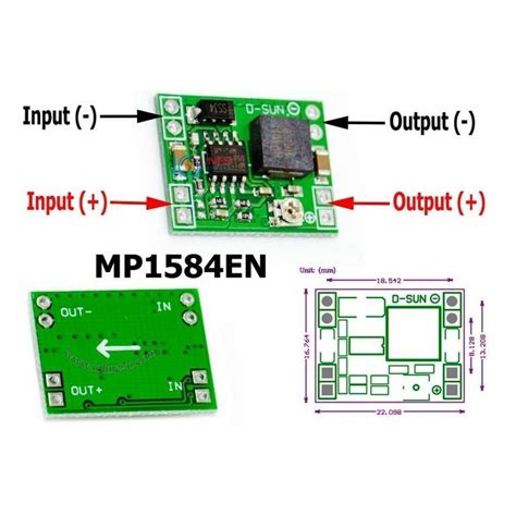 Buy Mini Mp1584en Dc Dc 3a Adjustable Step Down Buck Converter Module