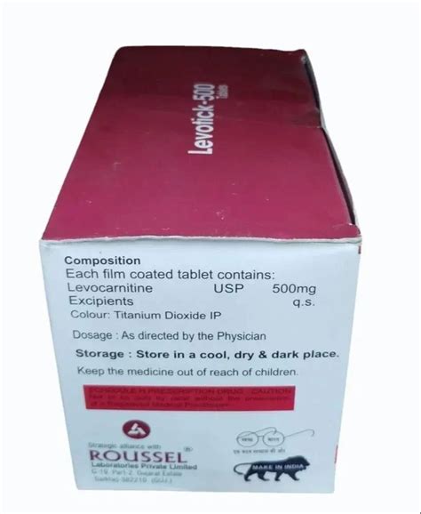 500mg Levocarnitine Tablets Usp At ₹ 340box In Guwahati Id 2853217750730