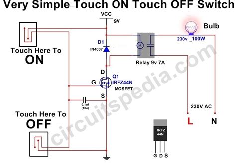 Touch Sensitive Light Switch Circuit Diagram 53 Off