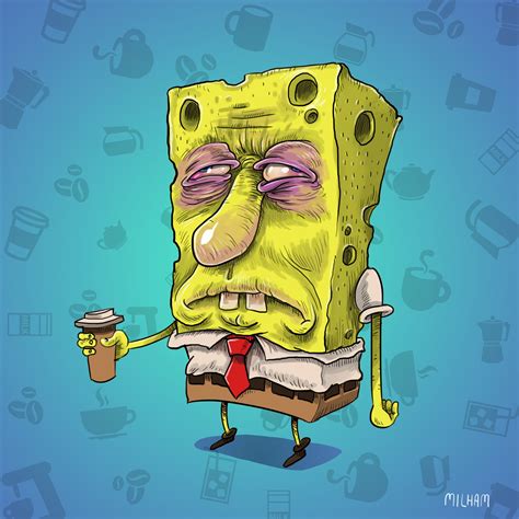 Spongebob Before Coffee Samuel Milham
