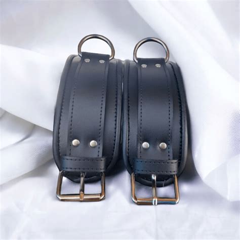 Bdsm Leather Ankle Cuffs Premium Accessory