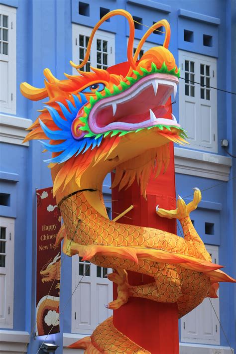 Art Dragon Chinese Architecture Upgraded Chinese New Year