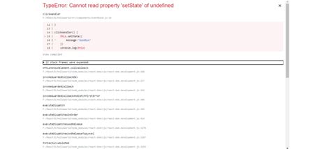common errors encountered in react development along with potential