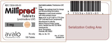 Millipred Tablets Package Insert Prescribing Information