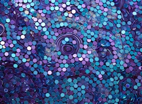 Abstract Background With Blue Sequins And Circles In The Form Of A Circle Premium Ai Generated