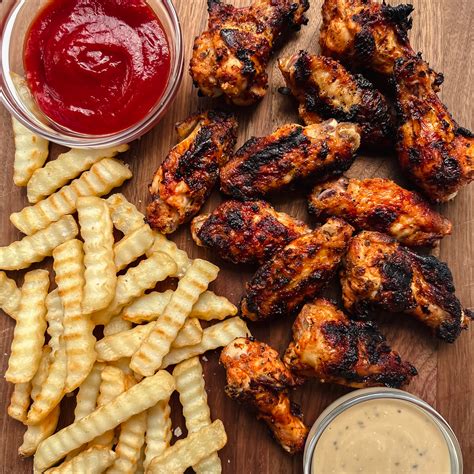Chicken Wings And French Fries