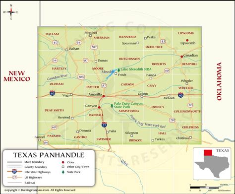 Texas Panhandle Map Texas Panhandle Map Reccau