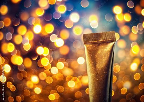 Bokeh Background Stick Sachet Packaging Mockup Realistic Product