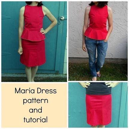 Tutorial Maria Peplum Dress Set Sewing