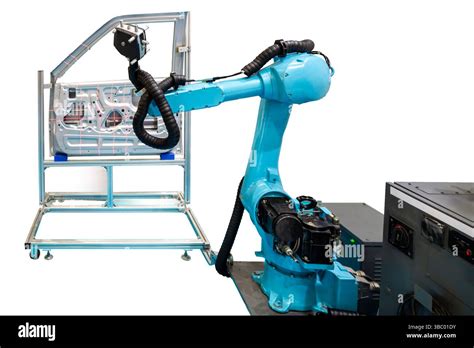 Close Up High Technology And Accuracy Equipment Robot Arm With Laser