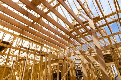 Premium Photo Framing Beams Of New Home Under Construction In Wooden