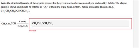Solved Write The Structural Formula Of The Organic Product