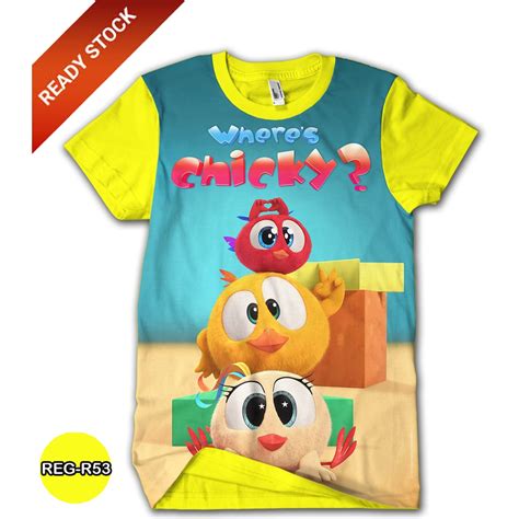 3d Chicky เสื้อยืดเด็กเสื้อยืด Chicky การ์ตูนทีวี Animation Reg R53 Shopee Thailand