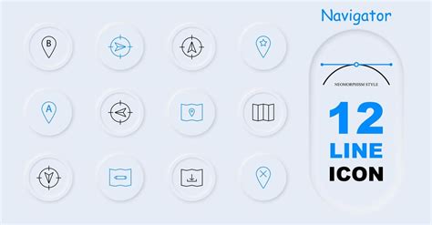 Premium Vector Navigator Set Icon B Location Pointer Mark Pointer Tip Map Cross A Up Down Left