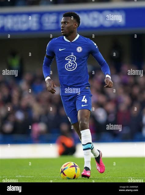 Chelseas Benoit Badiashile During The Premier League Match At Stamford