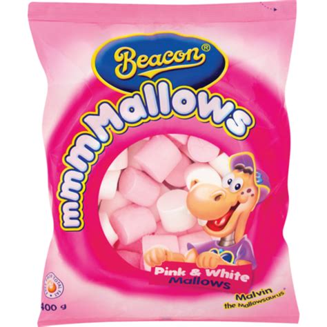 Beacon Mmmmallows Pink And White Mallows 400g Safari Meats And Sa Shop