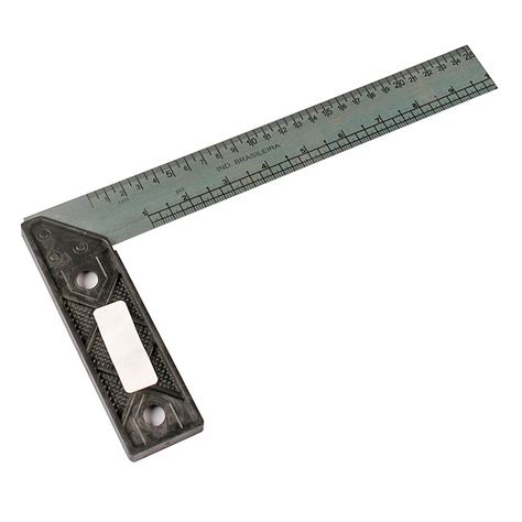 Esquadro Em Aço 10 Polegadas X254cm Com Cabo De Plástico Preto Dimax