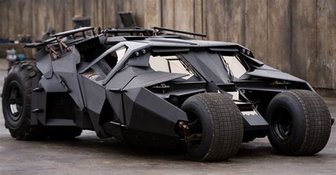 Batmans Tumbler Car In Dark Knight Debuts As Drivable Batmobile