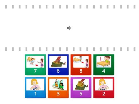 Classroom Rules Listening Test Find The Match