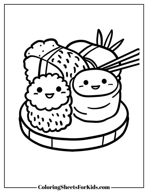 Sushi Coloring Pages