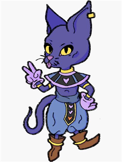 Dbz Beerus Chibi Sticker For Sale By Wangdangjr Redbubble
