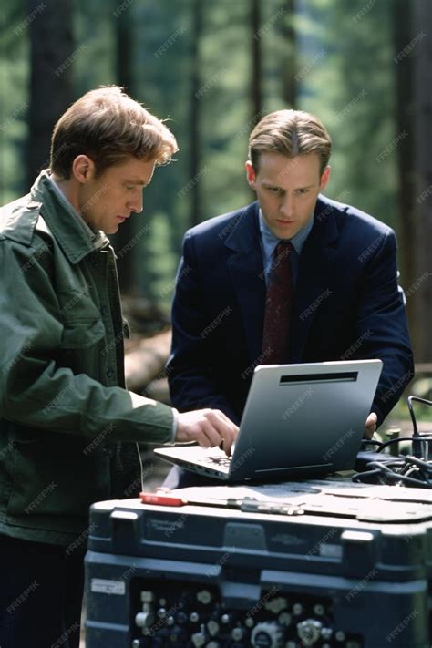 Premium Ai Image Military Staging Base Officer Gives Orders To Chief Engineer They Use Radio