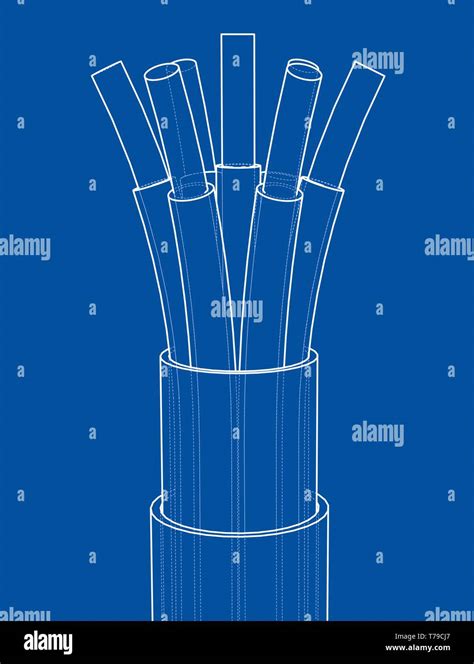 Seven Wire Cable Wire Frame Vector Stock Vector Image And Art Alamy