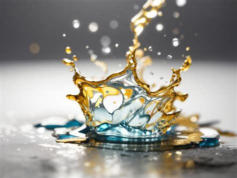 Premium Photo Splash Of Oily Liquid Closeup Isolated On White