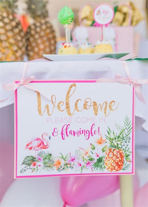 Flamingo And Pineapple Party Decorations Pineapple Party Decorations