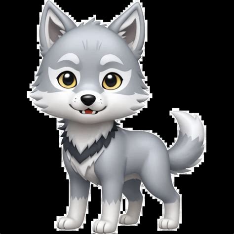 Toony Chibi Ginga Nagareboshi Ginsilver Fang The Wolf Full Body