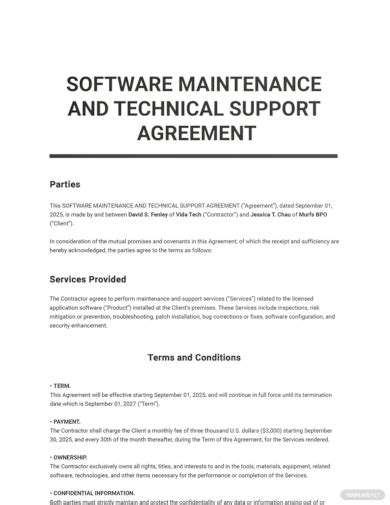 Free 23 Maintenance Agreement Templates In Pdf Ms Word