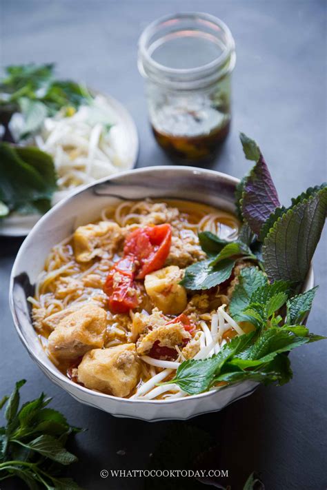 Easy Delicious Bun Rieu Cua Vietnamese Crab Noodle Soup